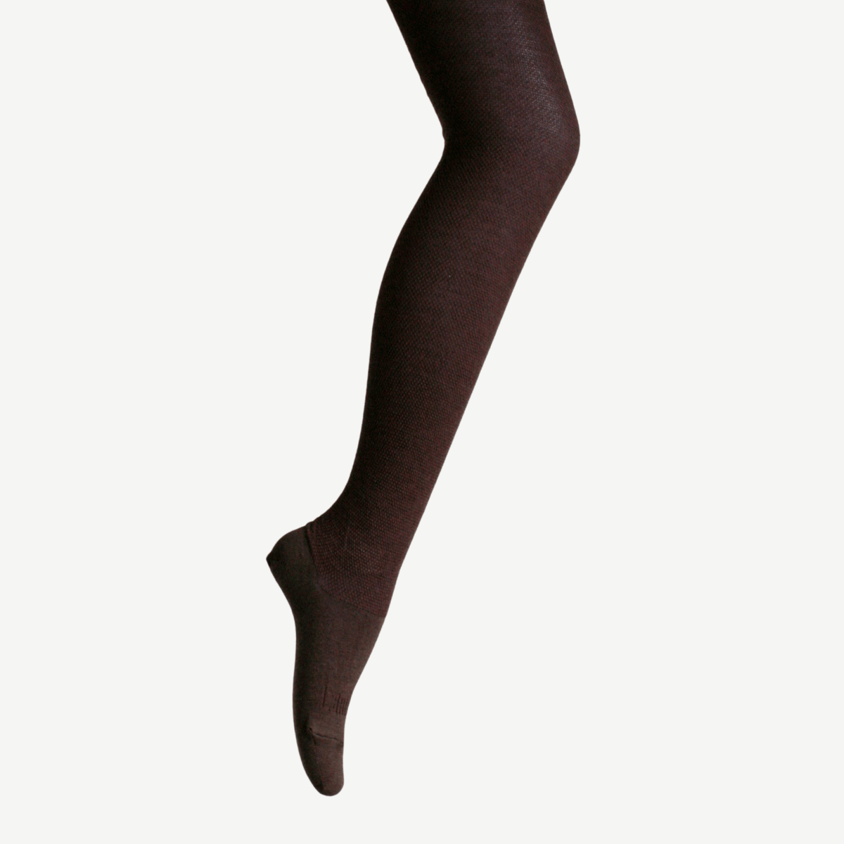 Merino Wool Textured Knit Tights | Woman | Cacao - Lamington Australia