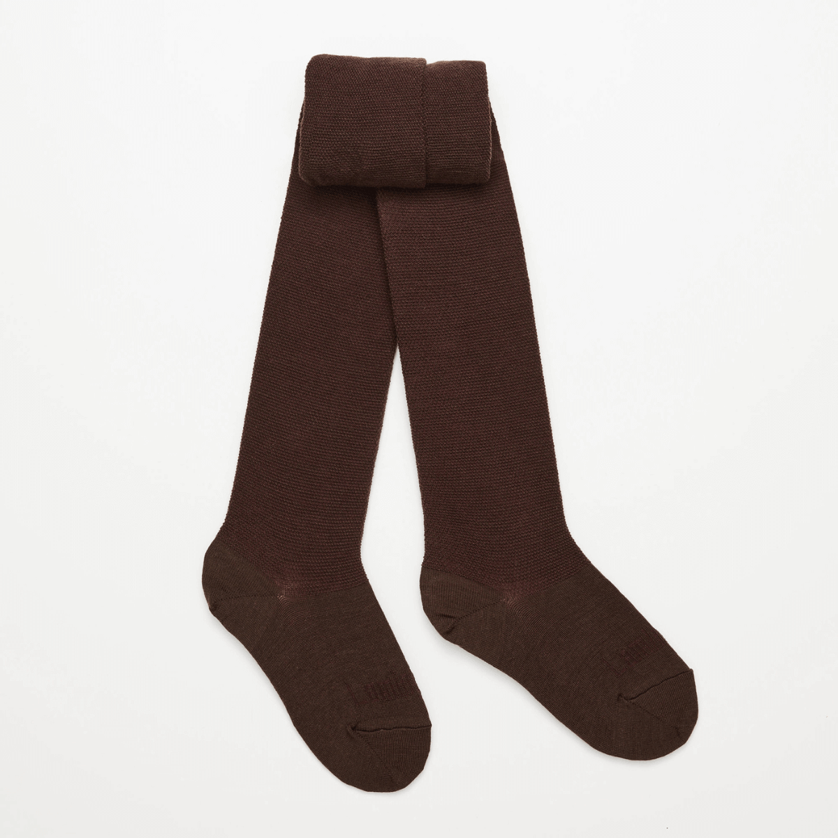 Merino Wool Textured Knit Tights | Woman | Cacao - Lamington Australia