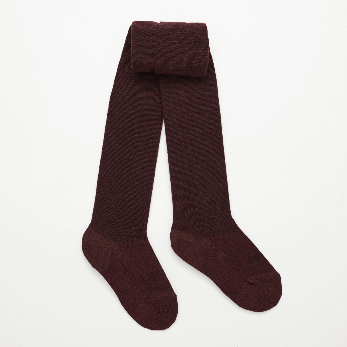 Merino Wool Textured Knit Tights | Woman | Currant - Lamington Australia